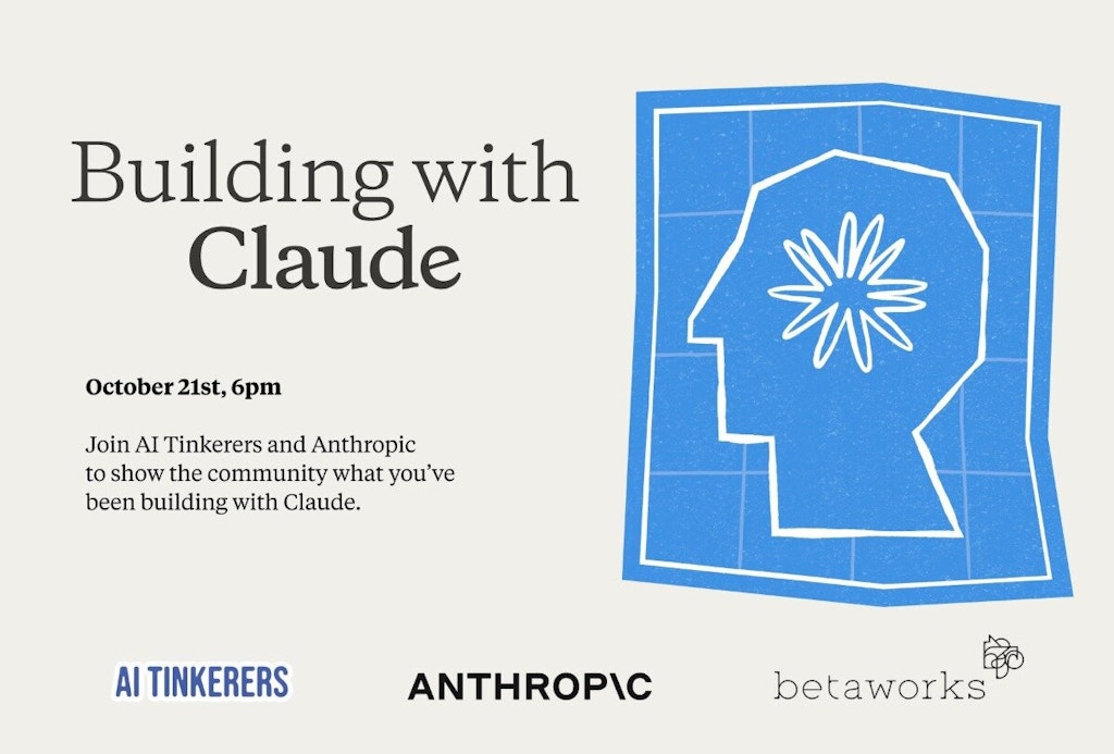 Building with Claude | An evening with Anthropic [AI Tinkerers - New ...
